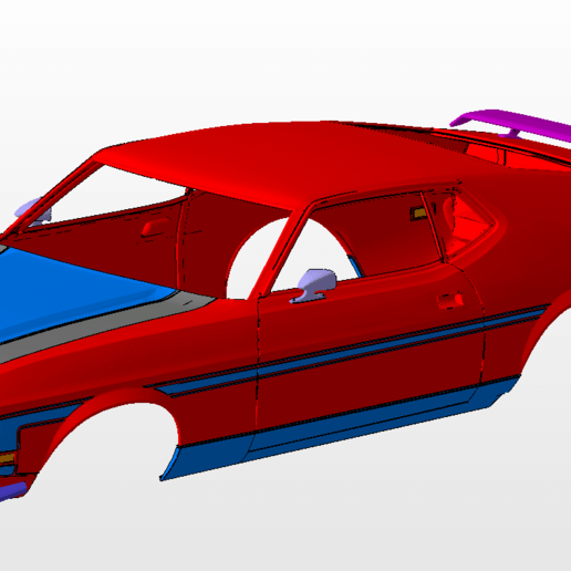 Download 3D printing files ford mustang 1971 body shell for 1:10 rc car ...