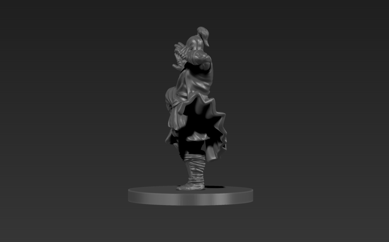 STL file Half Orc Monk Miniature・3D printable model to download・Cults