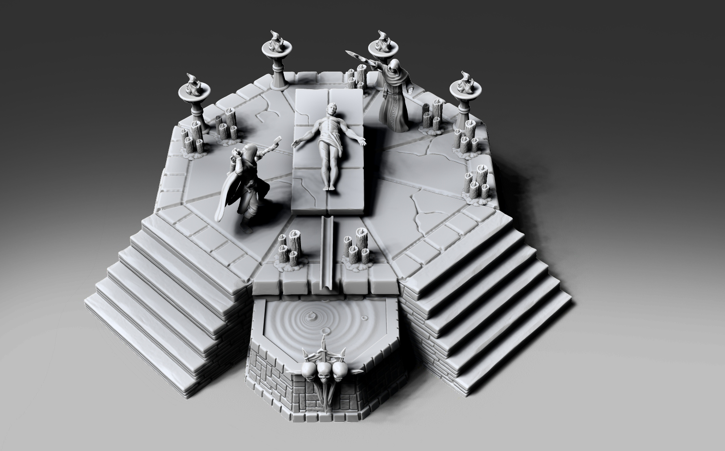 3D file Offering Altar Tabletop Set・3D printable design to download・Cults