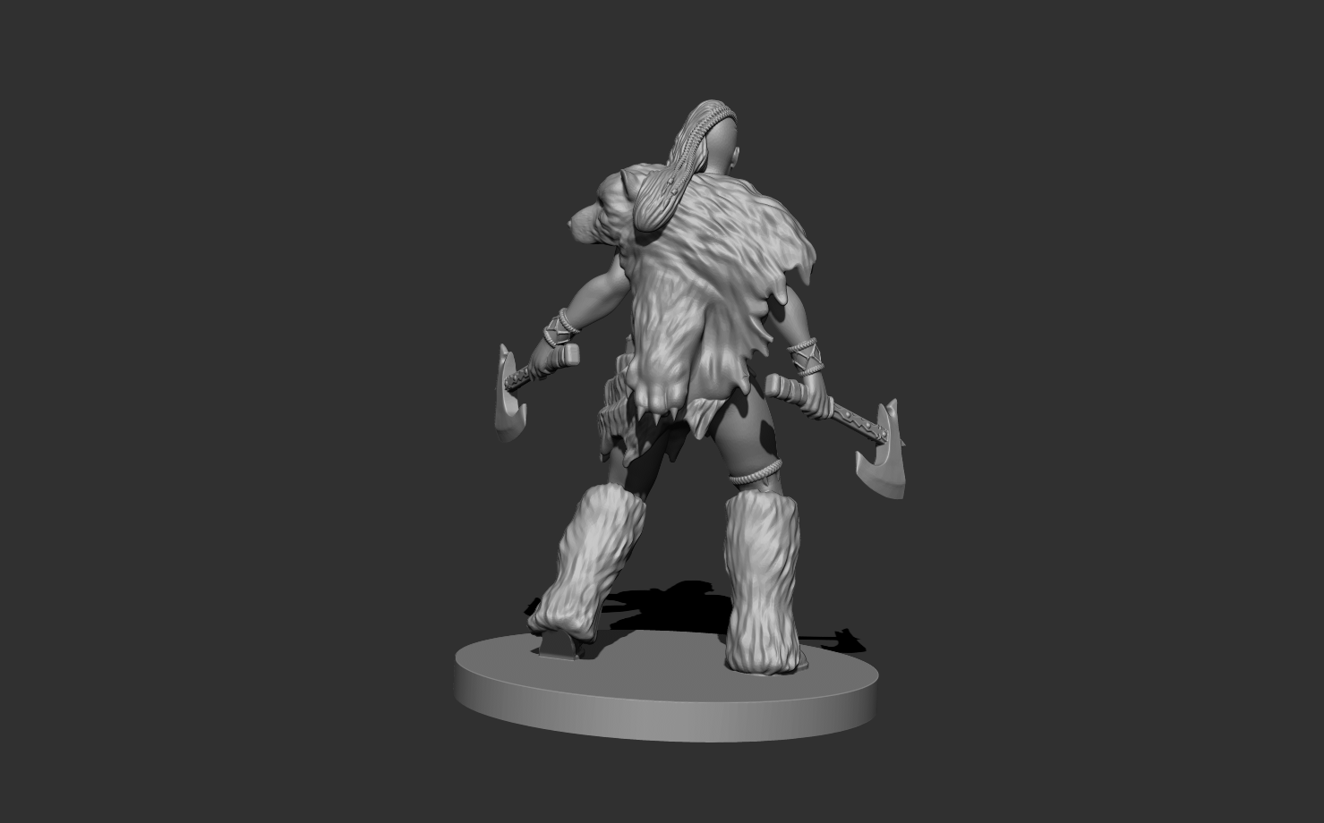 STL file Female Barbarian Miniature・3D printable model to download・Cults