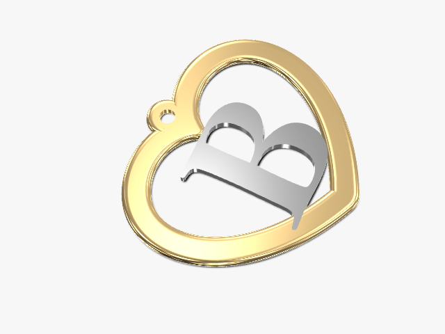 STL file Pendant letter B・3D print model to download・Cults
