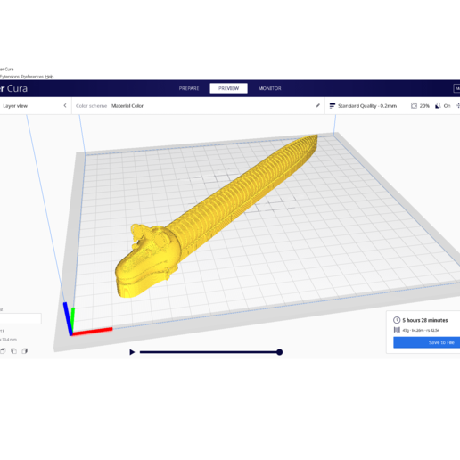 Download STL file flexible snake • 3D print design ・ Cults