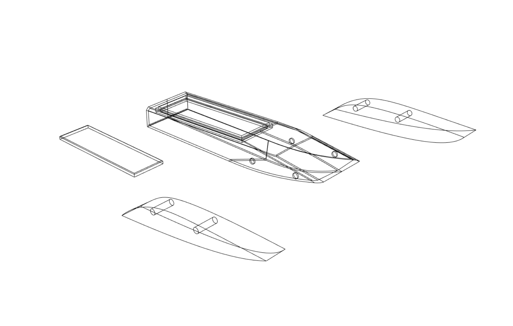 STL file RC Speedboat Hydroplane・3D printing design to download・Cults