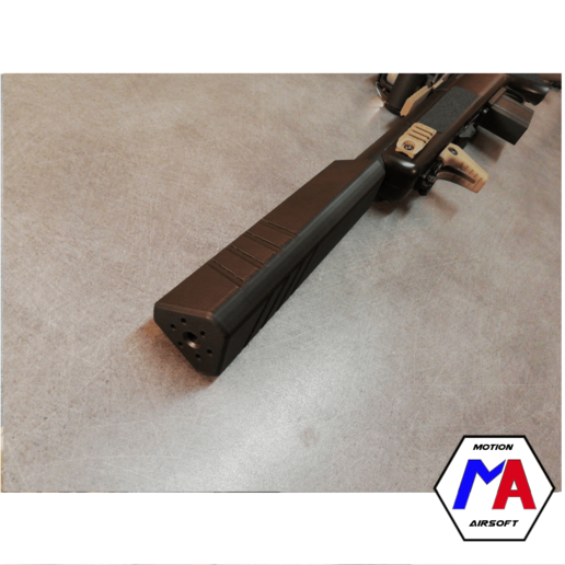 Download STL file airsoft VSR 10 gspec triangle silencer • 3D print ...