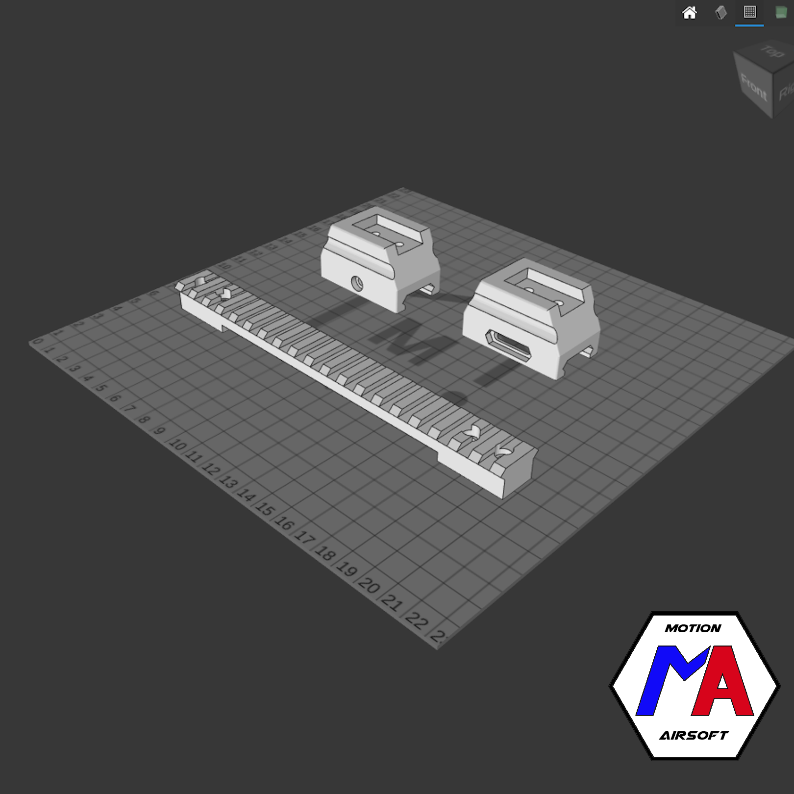 Archivo STL Riser Ris Rail universal de 165 mm de largo airsoft・Modelo ...