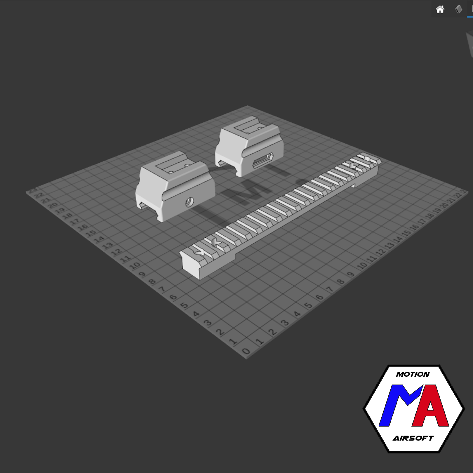 Archivo STL Riser Ris Rail universal de 165 mm de largo airsoft・Modelo ...