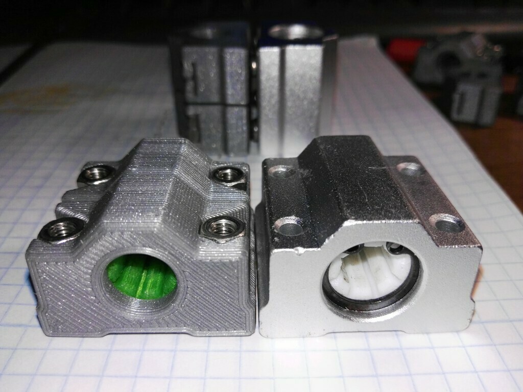 Free 3D file Zip-tie // 2part bearing block - for LM8UU or Igus Drylin ...