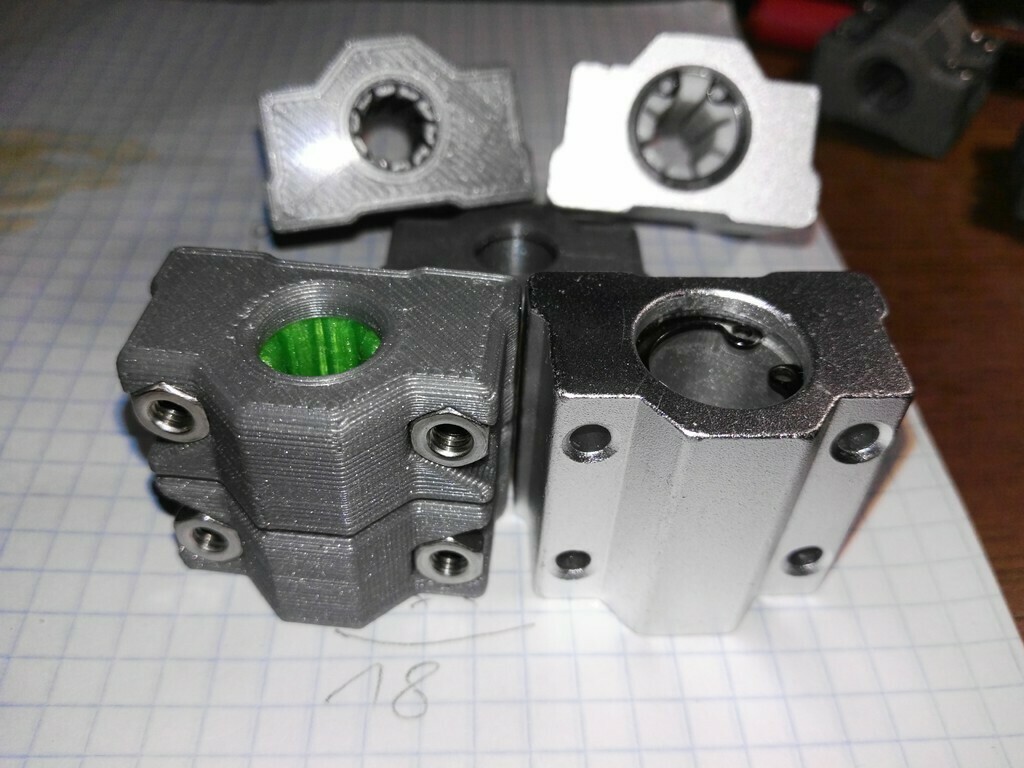 Free 3D file Zip-tie // 2part bearing block - for LM8UU or Igus Drylin ...