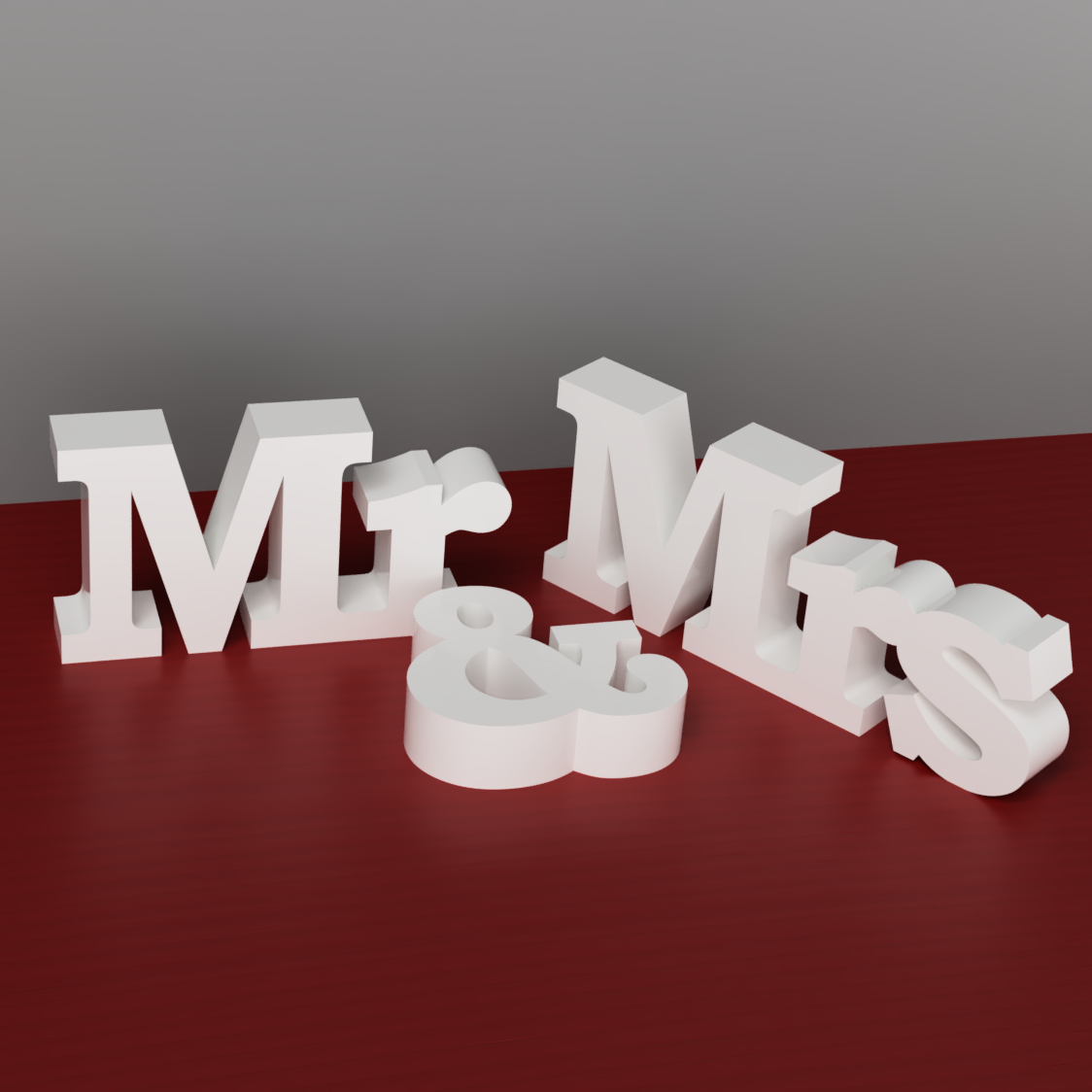 STL file Mr & Mrs・3D printable design to download・Cults