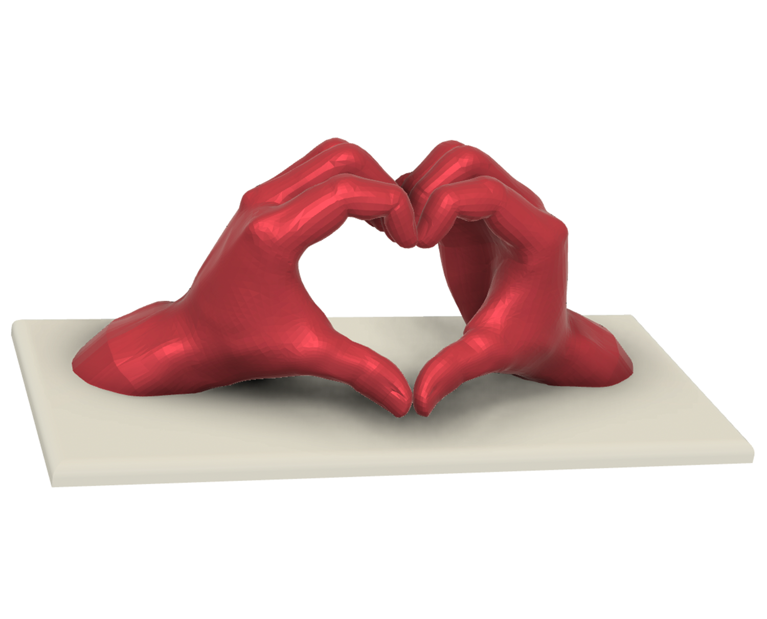 STL file Hands Heart - Love Sign 🤲・3D printable model to download・Cults