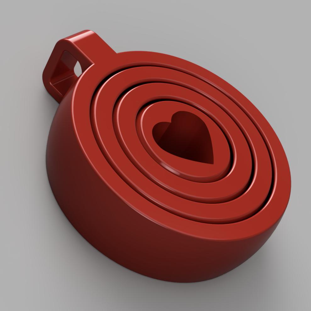 STL file Love Gyroscopic Fidget Keychain - Print in Place・3D printable ...