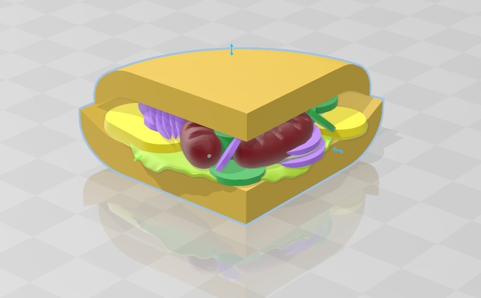 STL file FOOD SANDWICH FAST HAMBURGER SAUSAGES OCTOPUS・Design to ...