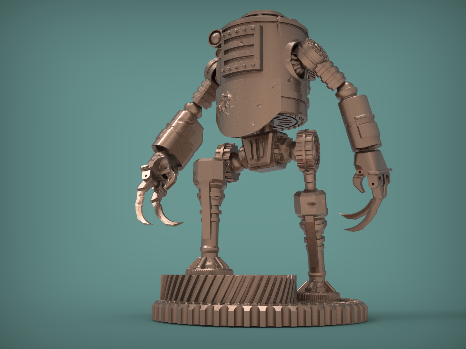 STL file MECH STEMPUNK TABLETOP (melee preset)・3D print object to ...