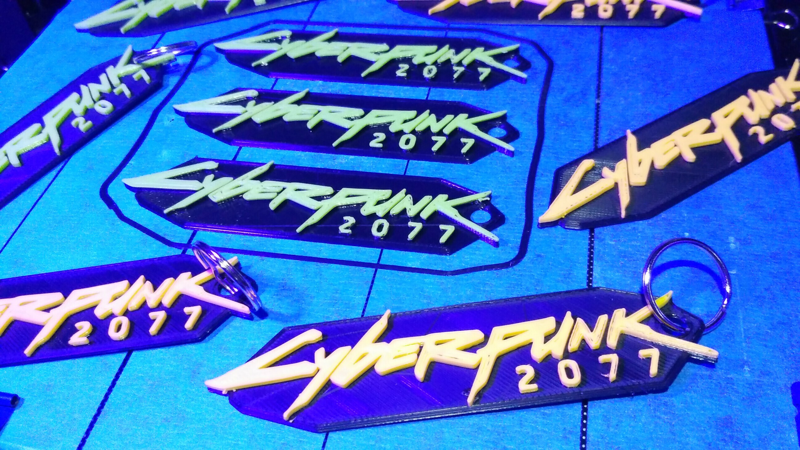 STL file CyberPunk keychain・3D printer model to download・Cults