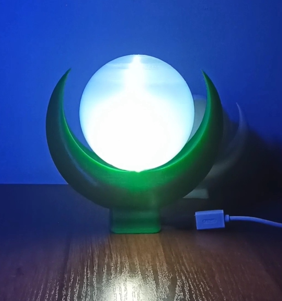 Archivo STL gratuito AllatRa simbol (luna y sol) (versión lámpara ...