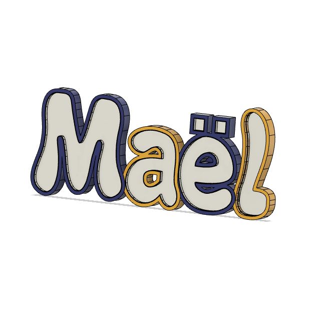 STL file LAMP LUMINOUS NAME MAEL 🔦・Template to download and 3D print・Cults