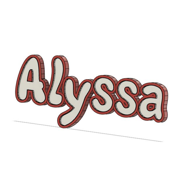 Alyssa In 3 D Lettering
