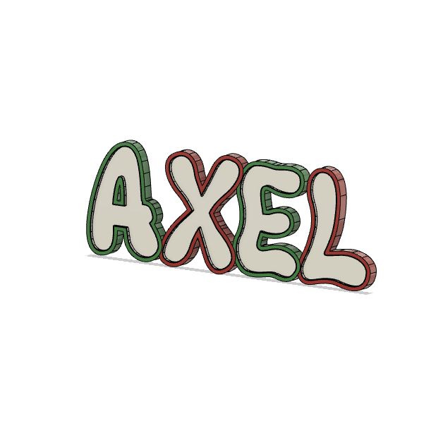 STL file LUMINOUS NAME LAMP AXEL・3D printer design to download・Cults