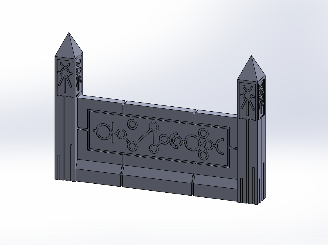 STL file Warhammer Necron Obelisks and Wall・3D printer design to ...