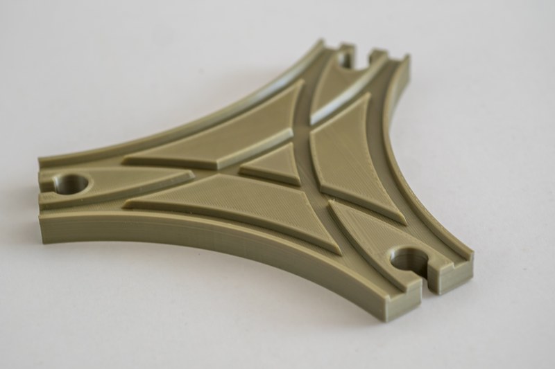 STL file 3-way wooden train track split compatible with Brio and Ikea ...