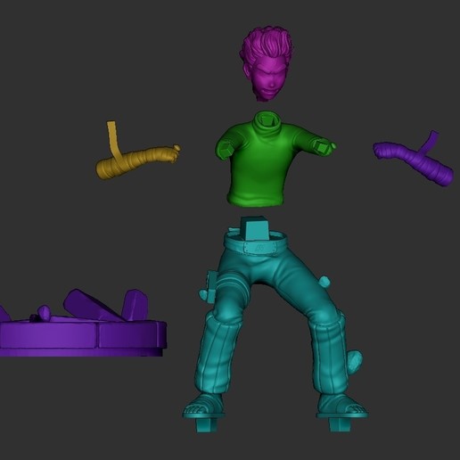 Download STL Rock Lee Fan Art ・ Cults