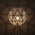 Download STL file Geodesic Sphere Lamp Shade • 3D print design ・ Cults