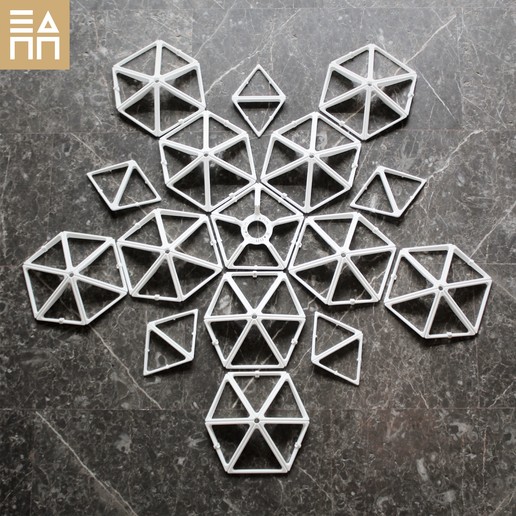 Download STL file Geodesic Sphere Lamp Shade • 3D print design ・ Cults