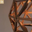 Download STL file Geodesic Sphere Lamp Shade • 3D print design ・ Cults