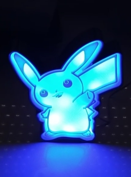 STL file PIKACHU ILLUMINATED SIGN・3D printable model to download・Cults