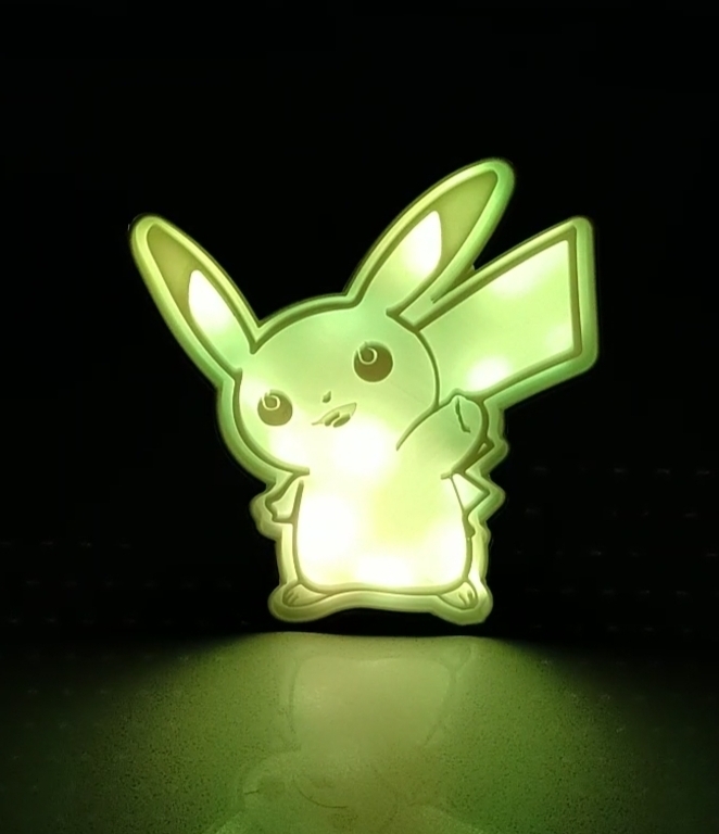 STL file PIKACHU ILLUMINATED SIGN・3D printable model to download・Cults