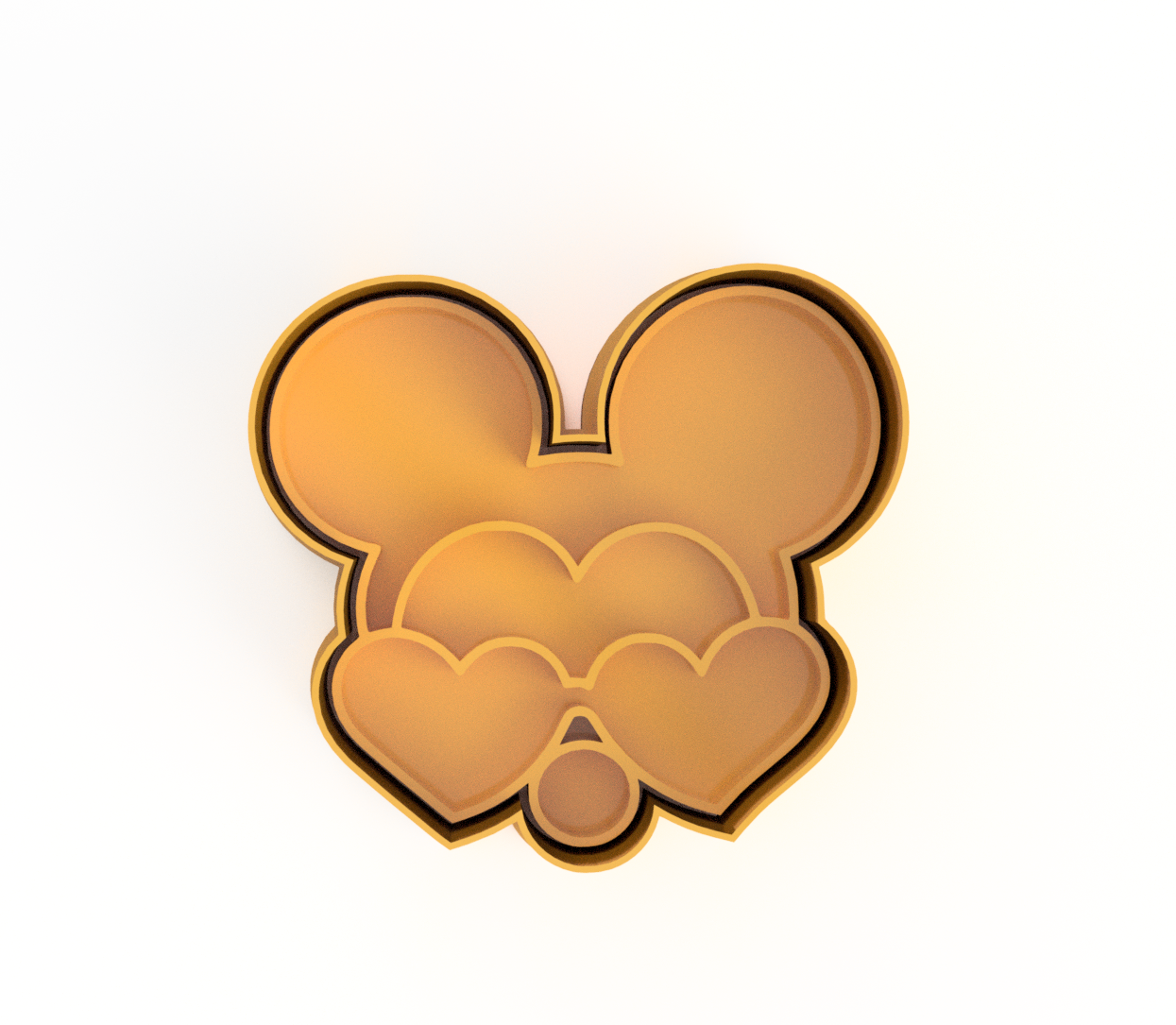 STL file MICKEY MOUSE DISNEY LOVE COOKIE CUTTER 🐁・Template to download ...