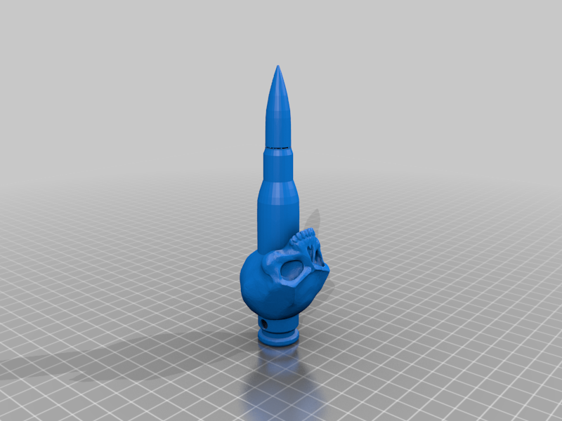 Free STL file Bullet Scar Skull 💀・3D print design to download・Cults