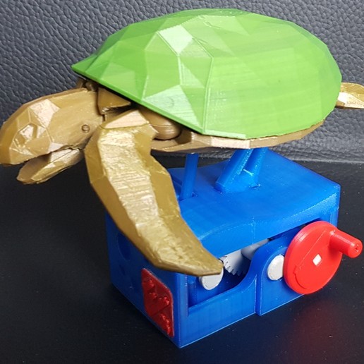 3D printed Save the Sea Turtles (automata) ・ Cults