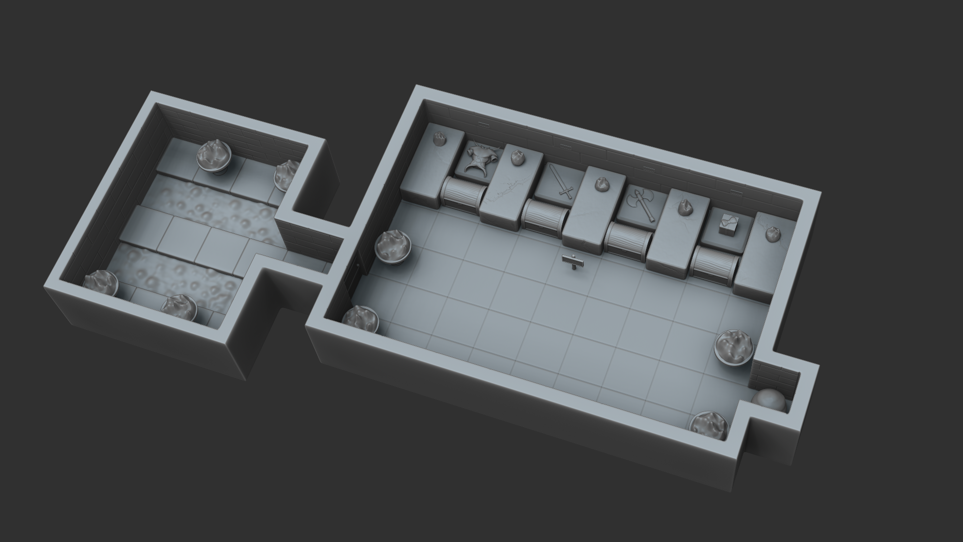 STL file Tibia Annihilator Room - Miniature 🗺️・3D print design to ...