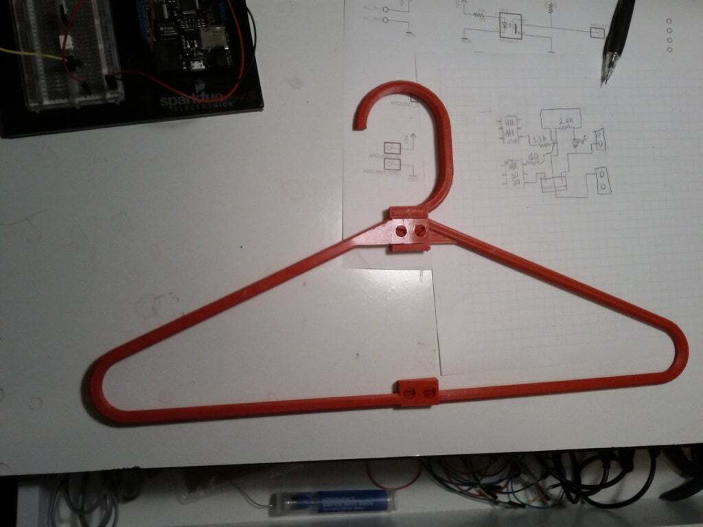 Free STL file Parametric coat hanger with pins・3D printing design to ...