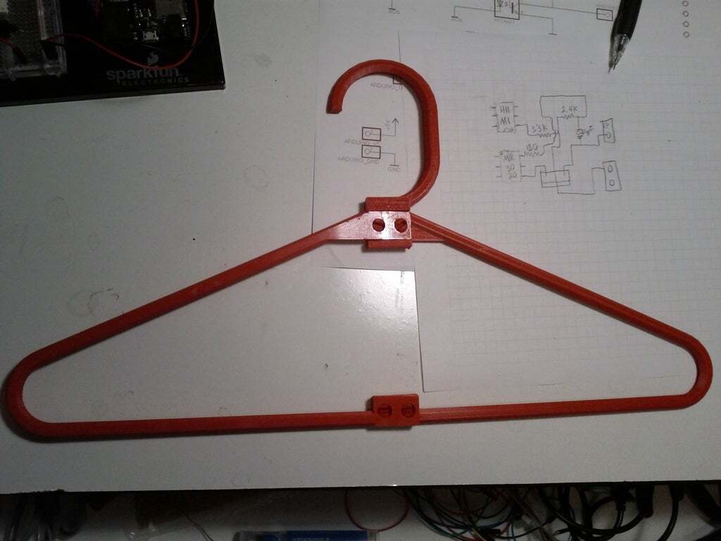 Free STL file Parametric coat hanger with pins・3D printing design to ...