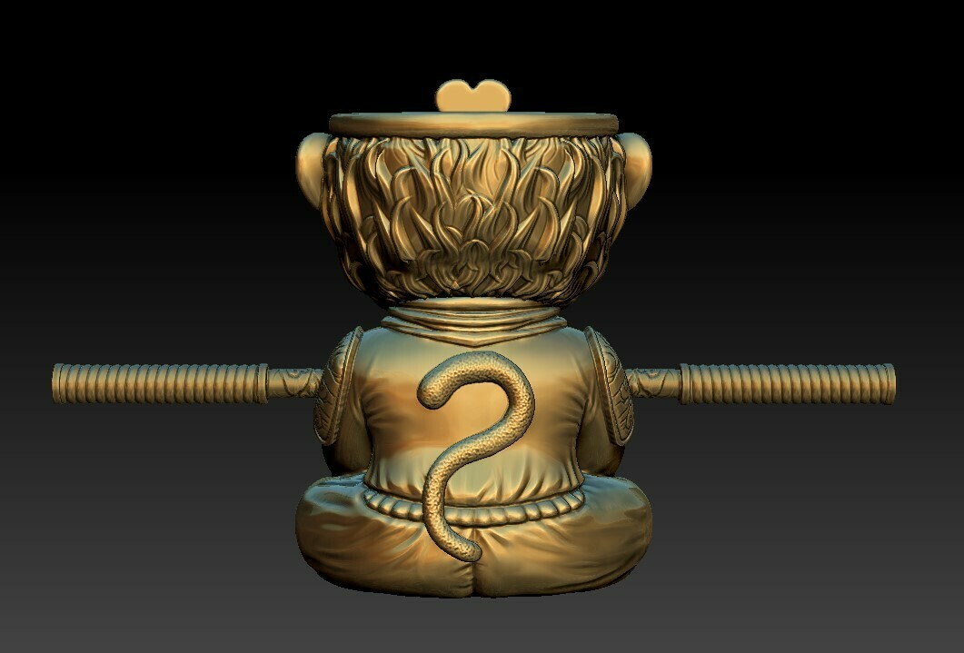 STL-Datei Wukong mediation - tree planting statue・3D-Druck-Idee zum ...