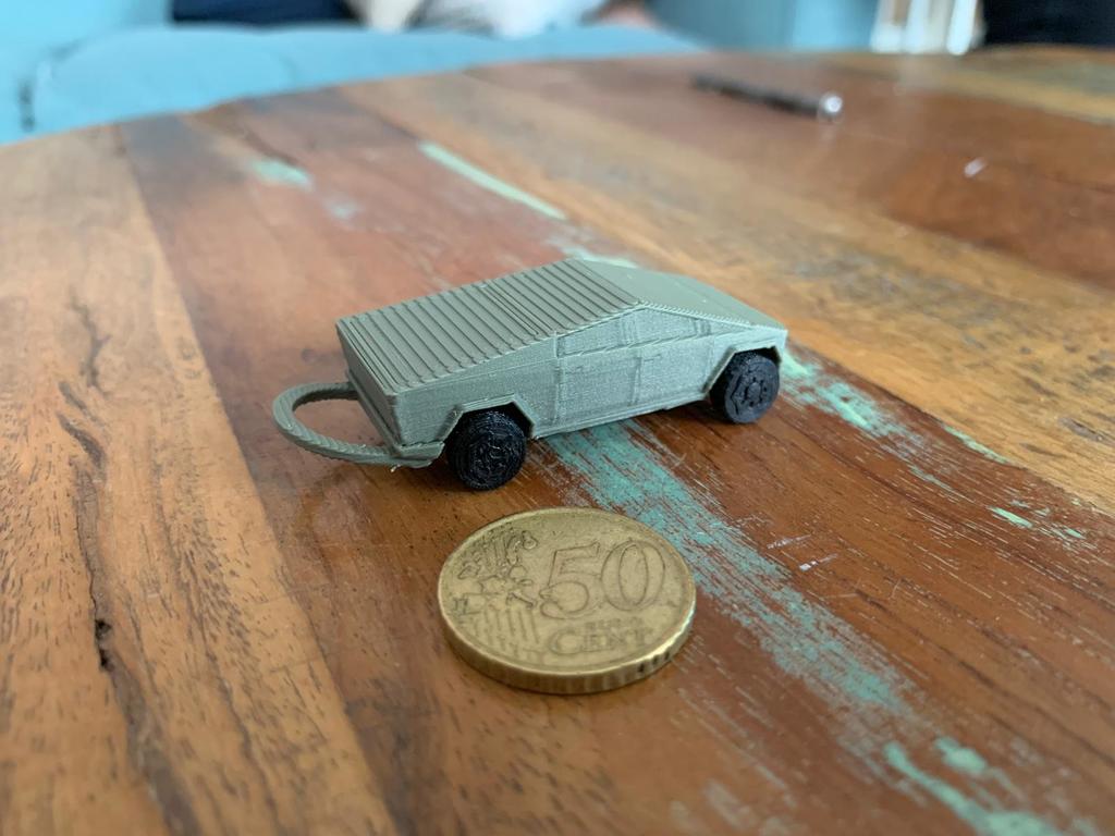 Free 3D file Tesla Cybertruck keychain・3D print object to download・Cults
