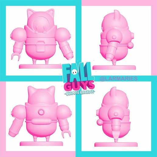 Download STL file FALL GUYS WHIT SKIN / Roboto Kitty • 3D printer model ...