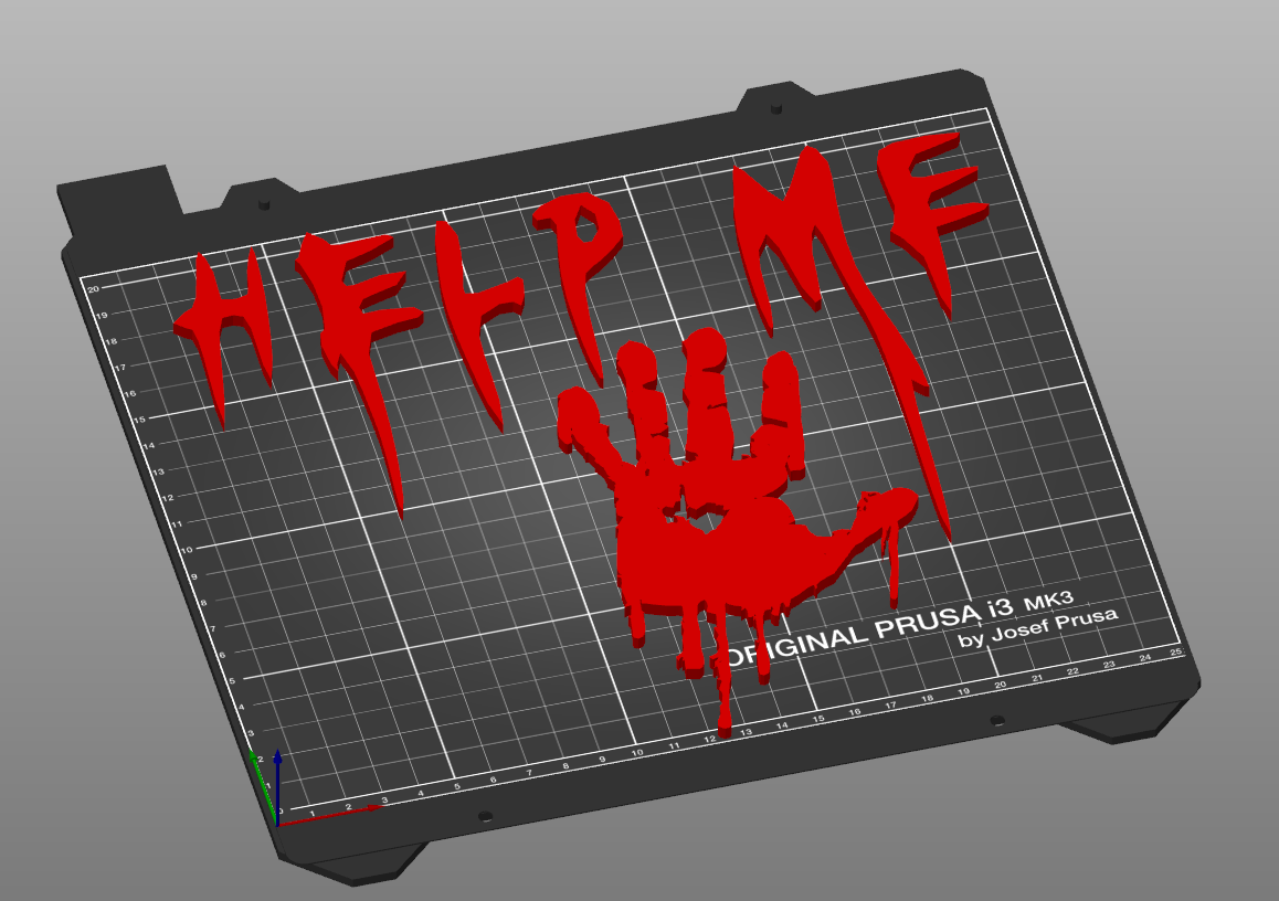 STL file Window Horror Sign Help Me Bloody Hand Halloween・3D print ...