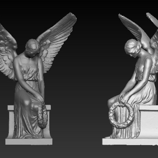 Download free OBJ file Angel Statue 1 3D Model • 3D print template ・ Cults