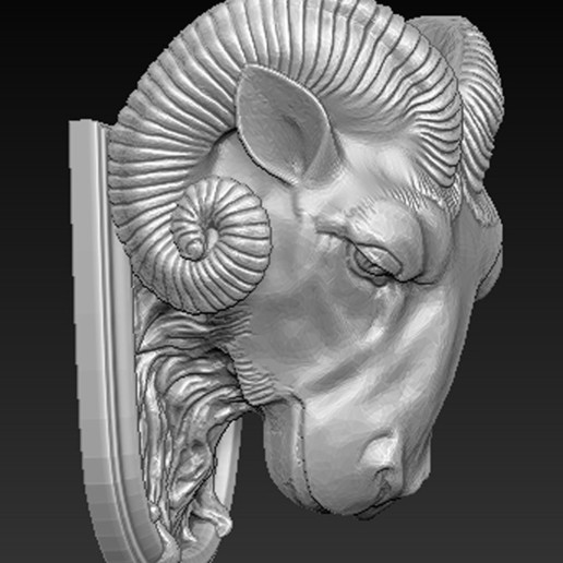 Download free STL file Ram Carved 3D Model • 3D printing object ・ Cults