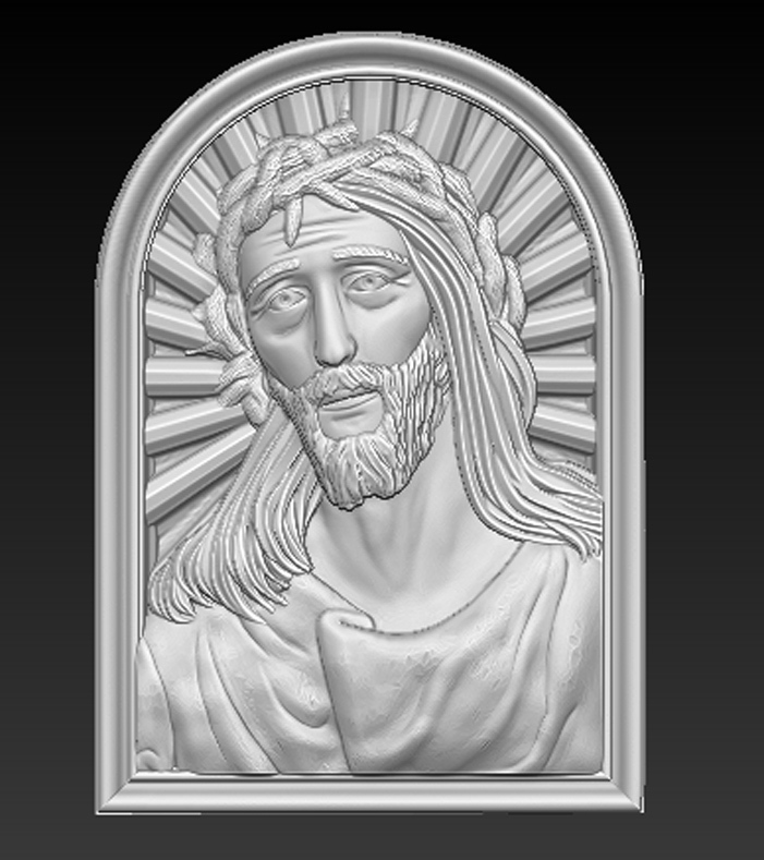 Free 3D file Face of Christ 3D Relief・3D print object to download・Cults