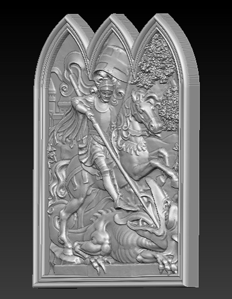 Free 3D file Saint George 3D Relief 🗿・Template to download and 3D print ...