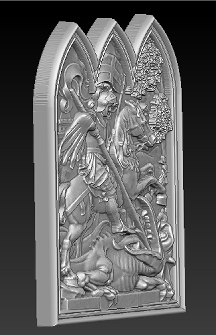 Free 3D file Saint George 3D Relief 🗿・Template to download and 3D print ...