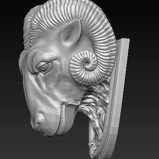 Download free STL file Ram Carved 3D Model • 3D printing object ・ Cults