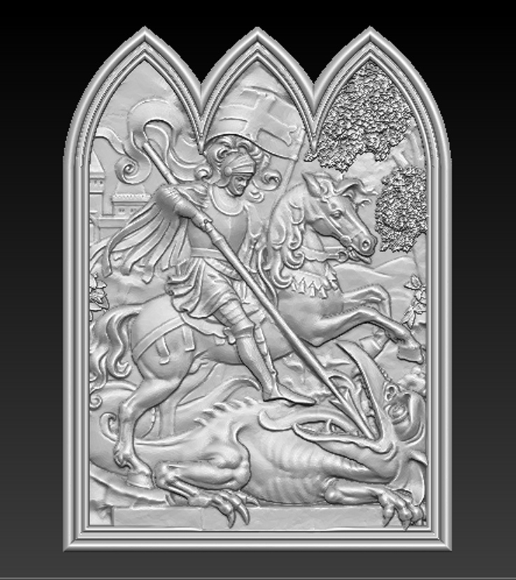 Free 3D file Saint George 3D Relief 🗿・Template to download and 3D print ...