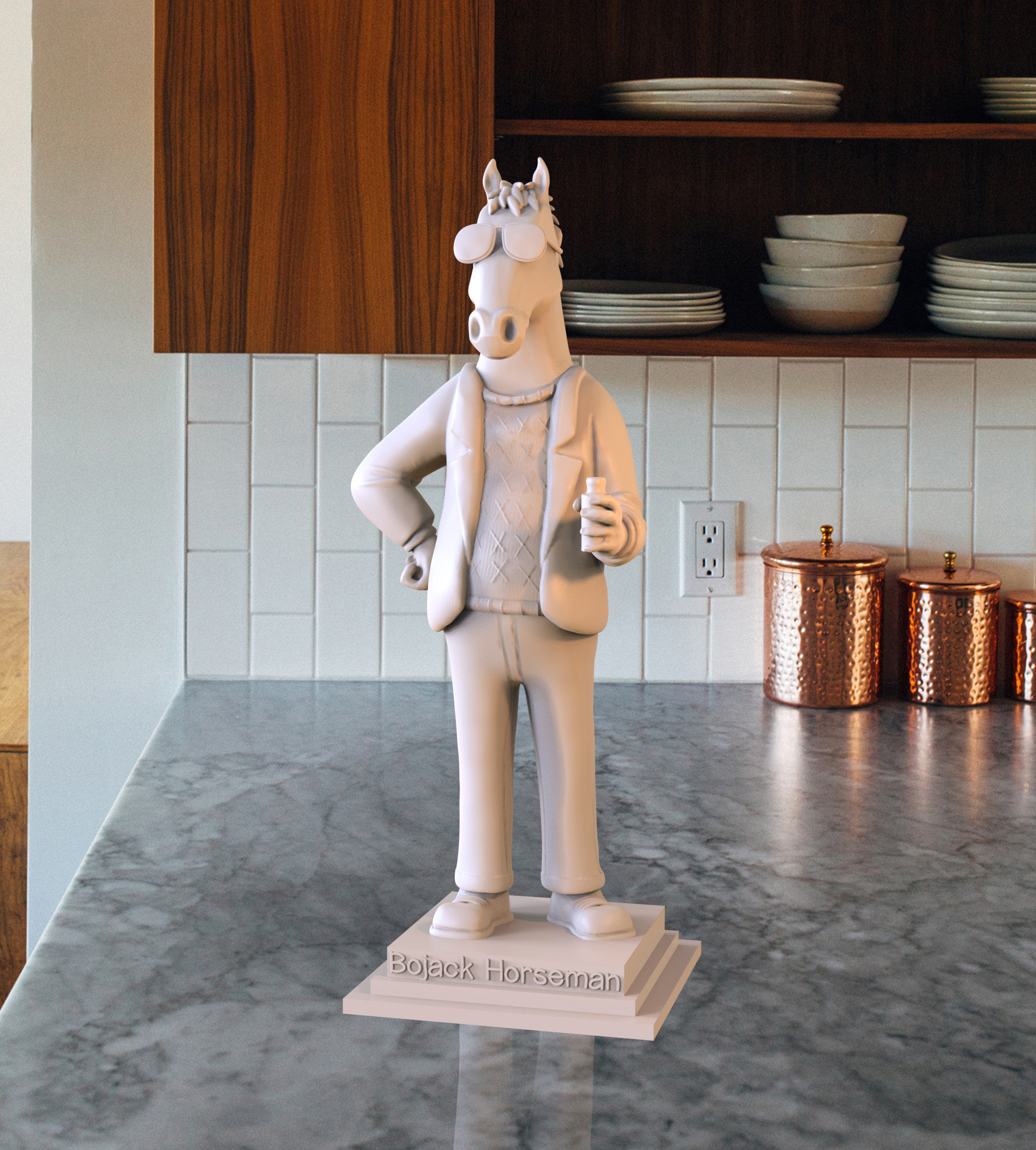 STL file bojack horseman enhanced・3D printable model to download・Cults
