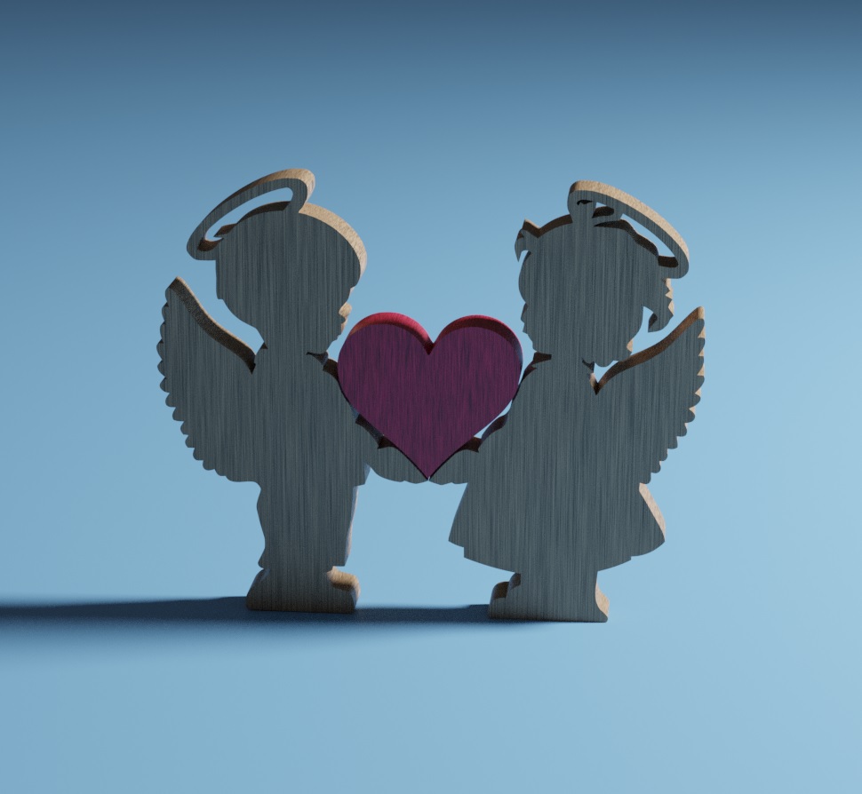 STL file Angel Love Ornament・3D printing model to download・Cults