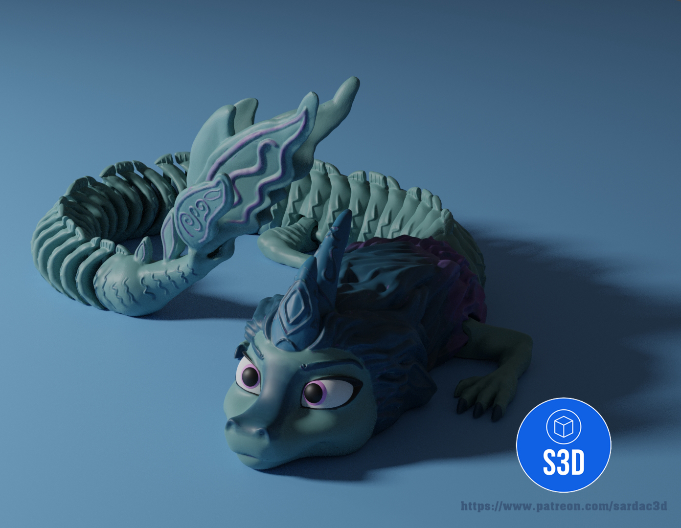 STL file Sisu the articulated Dragon (Raya and the last dragon)・3D ...